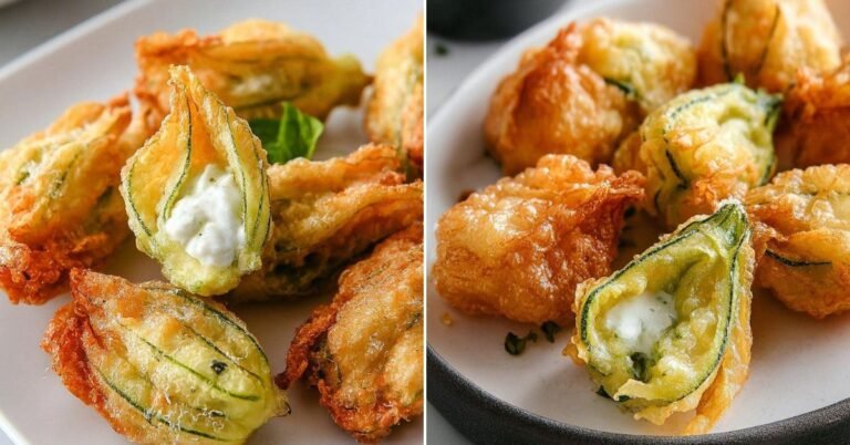 Healthy Finger Foods Stuffed Zucchini Flowers Recipe