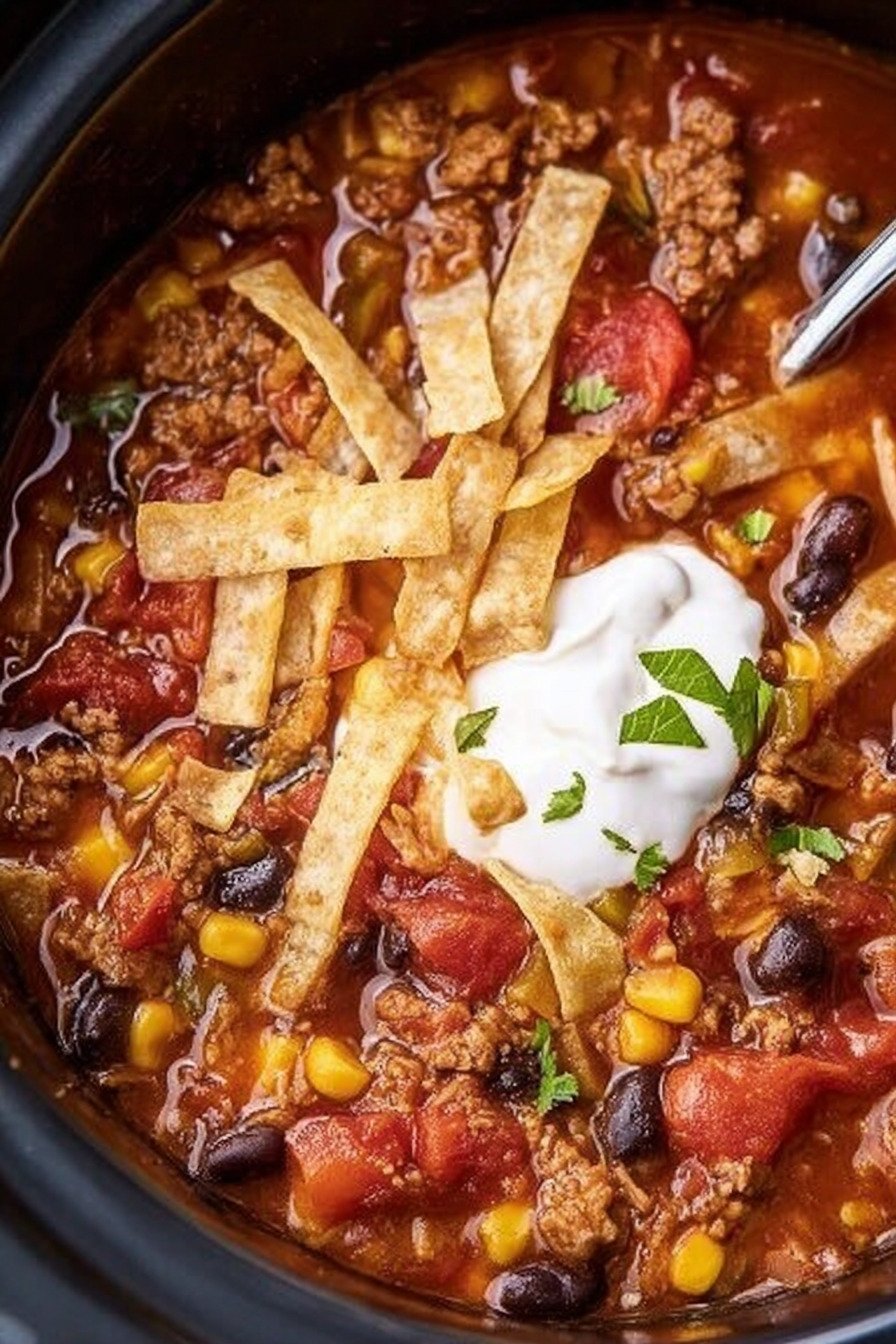 Taco Soup Slow Cooker Chicken Recipe Easy