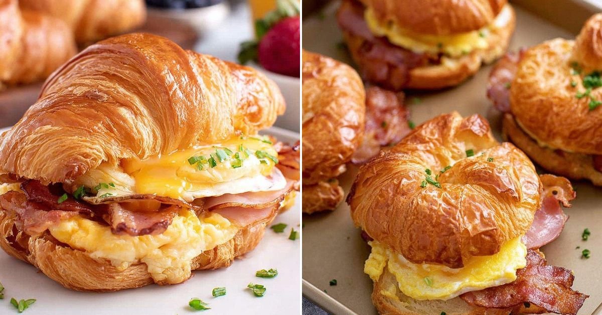 Sandwich Recipes Croissant Breakfast Sandwich By Elena Cooks