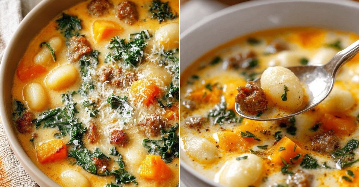 Vegetarian Soup Recipes Savory Butternut Squash Gnocchi Soup