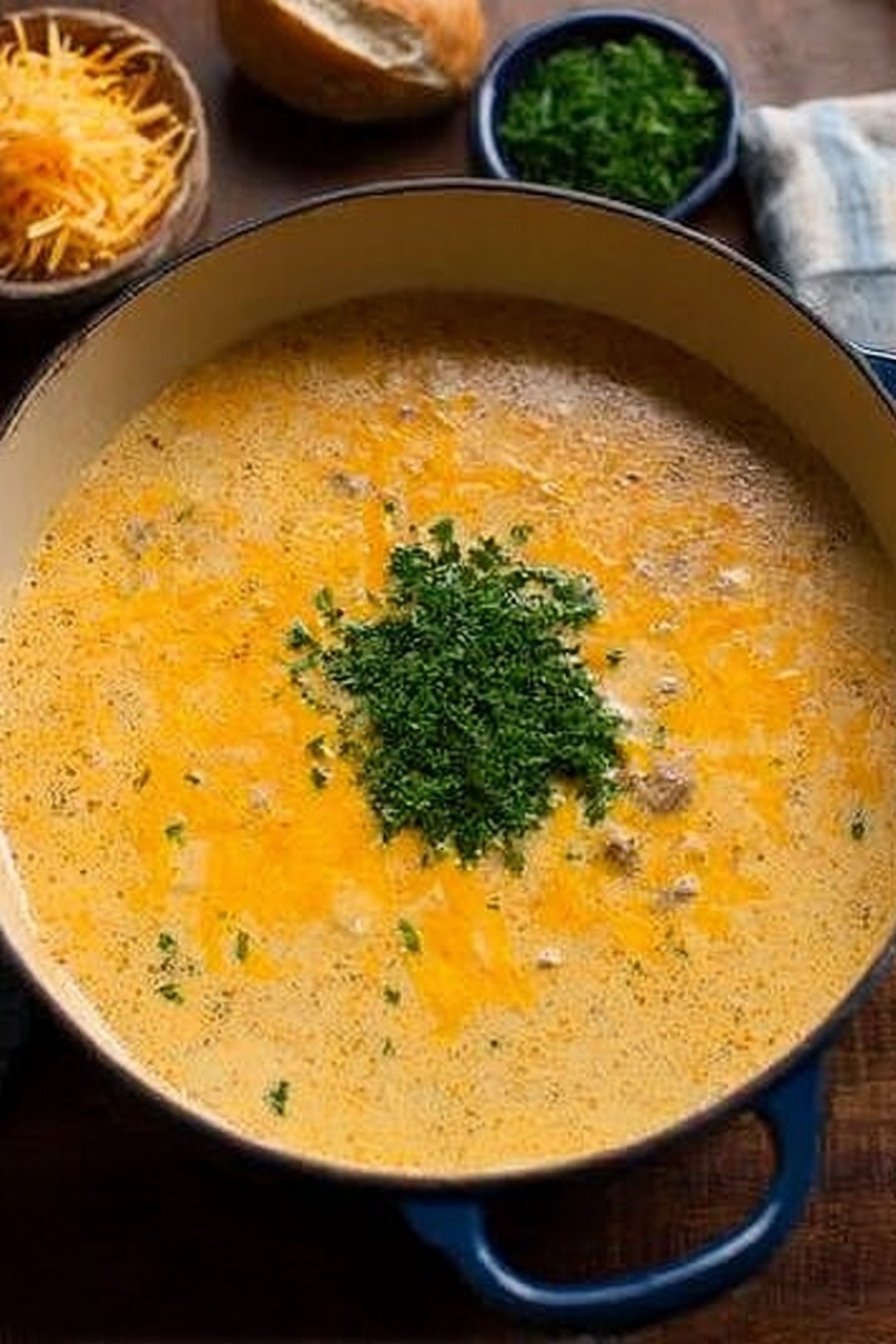 Potato Soup Cheesy Beef One Pot Comfort